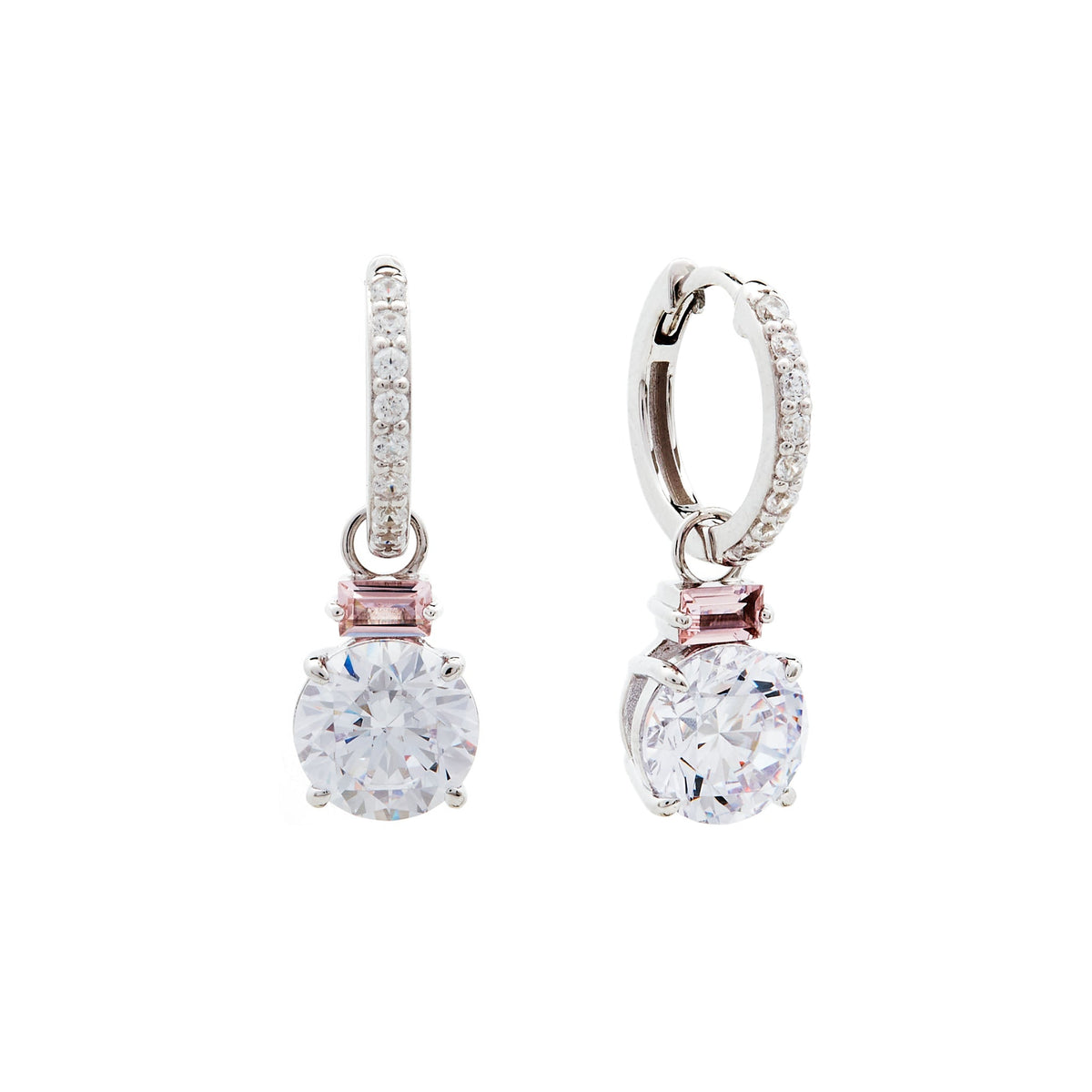 Sybella - Robyn Silver Cubic Drop Earrings - Duo Jewellery